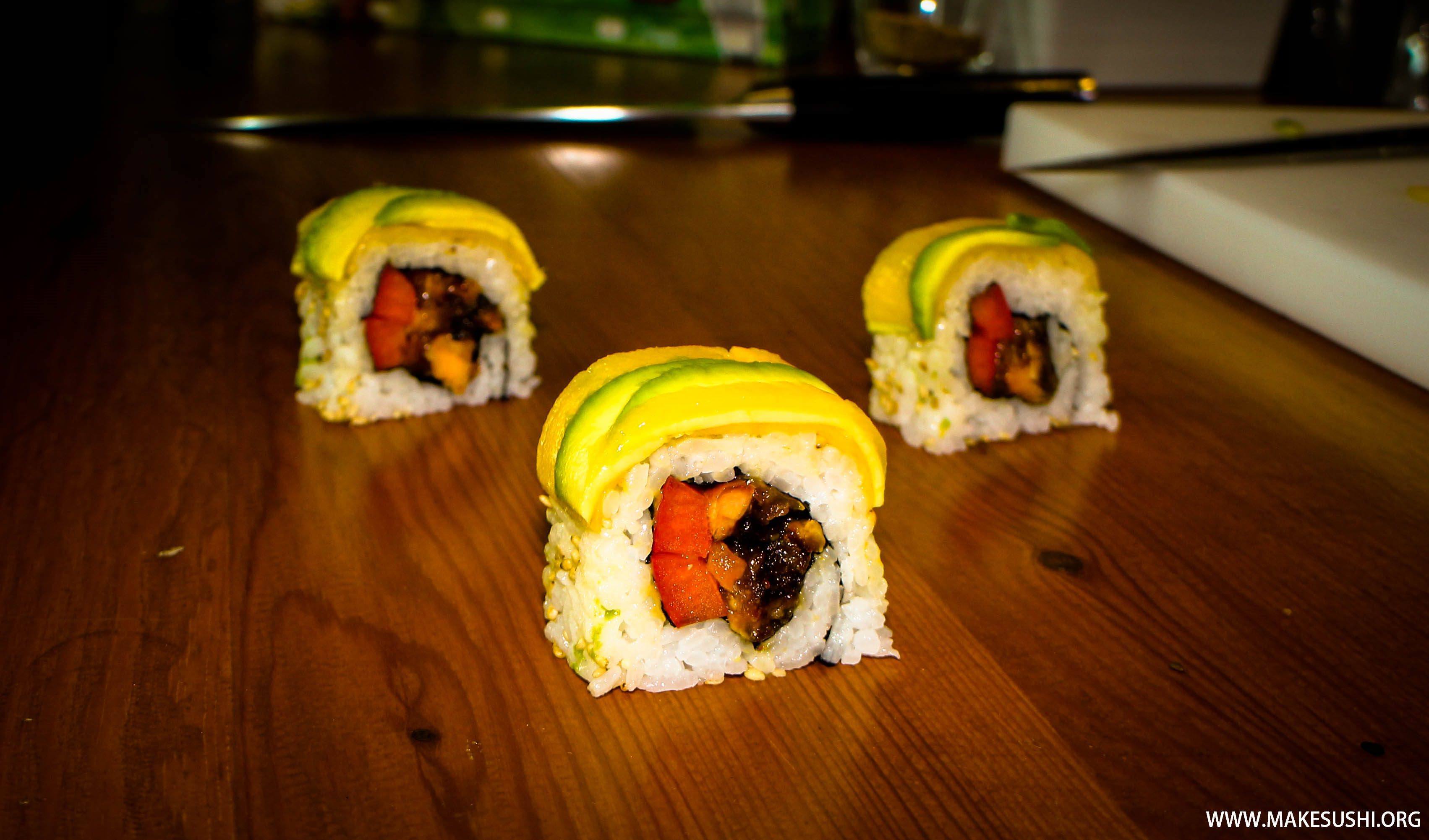 Mango avocado sushi roll recipe | Make Sushi